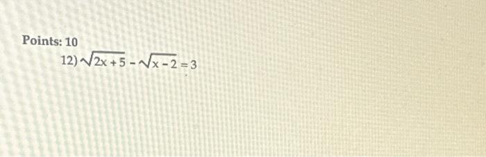 Solved 2x+5−x−2=3 | Chegg.com