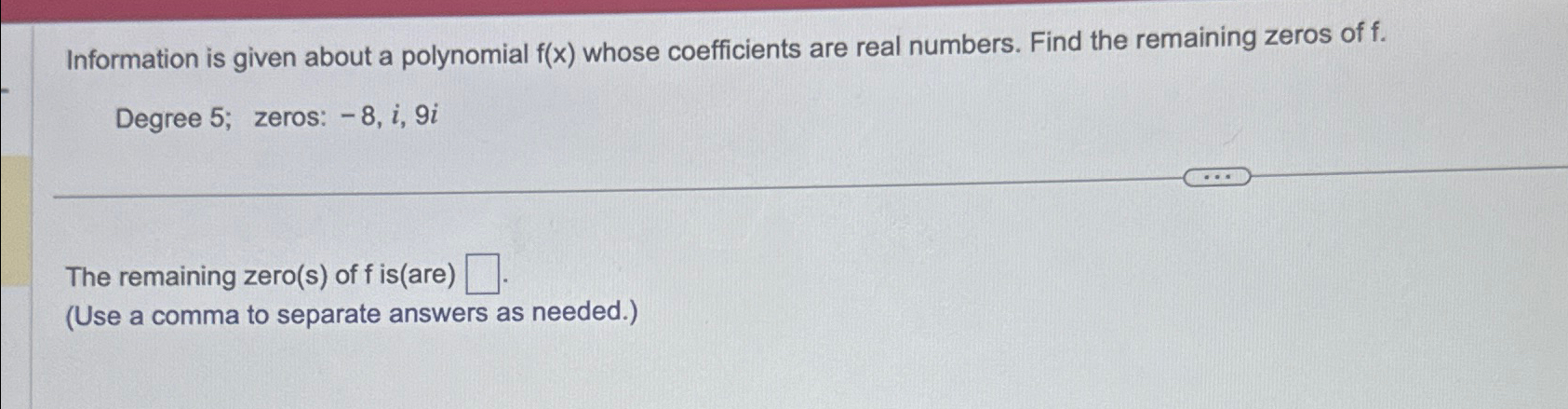 Solved Information is given about a polynomial f(x) ﻿whose | Chegg.com
