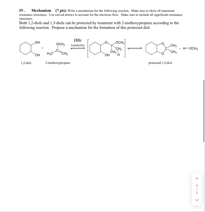 Solved III. Mechanism (4 ﻿pts) ﻿Write a mechanism for the | Chegg.com