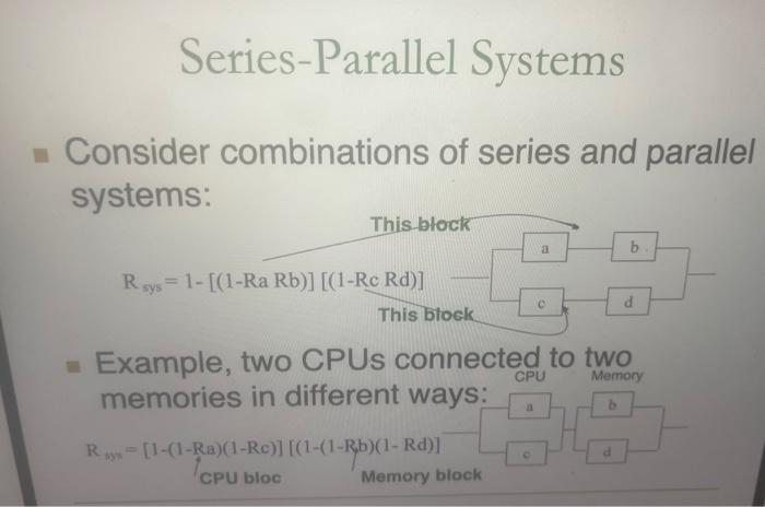 Solved Markov Models1.What is the reliability of the system | Chegg.com