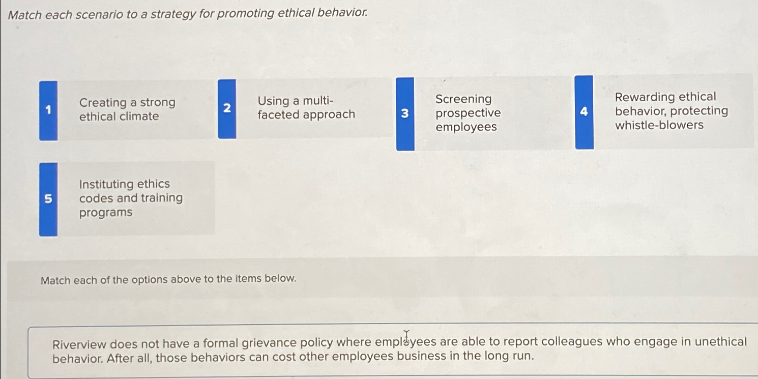 Solved Match each scenario to a strategy for promoting | Chegg.com