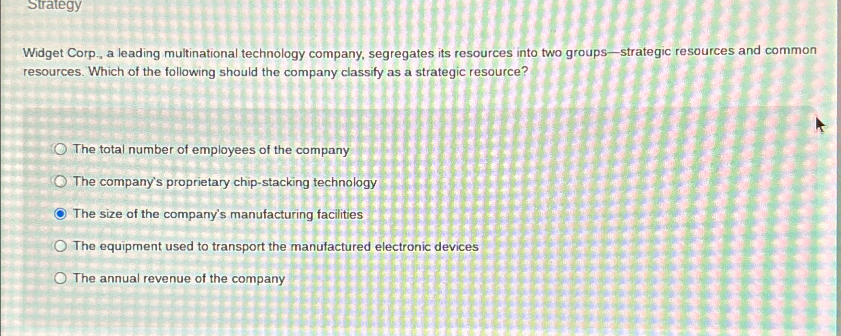 Solved StrategyWidget Corp., a leading multinational | Chegg.com