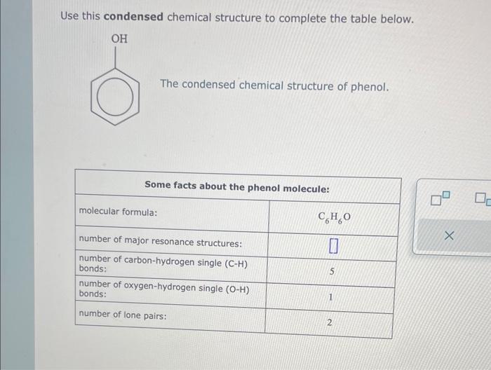 Solved Use this condensed chemical structure to complete the | Chegg.com
