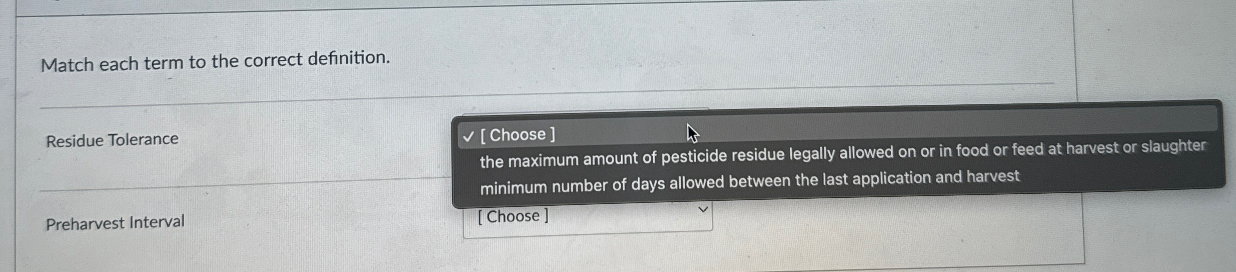 Solved Match each term to the correct definition.Residue | Chegg.com