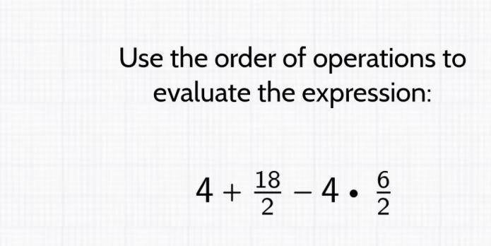 Solved Use the order of operations to evaluate the | Chegg.com