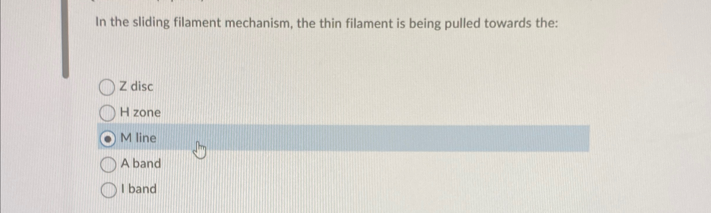 Solved In the sliding filament mechanism, the thin filament | Chegg.com