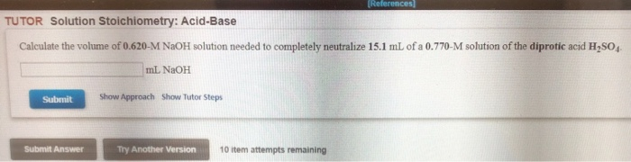 Solved (References TUTOR Solution Stoichiometry: Acid-Base | Chegg.com