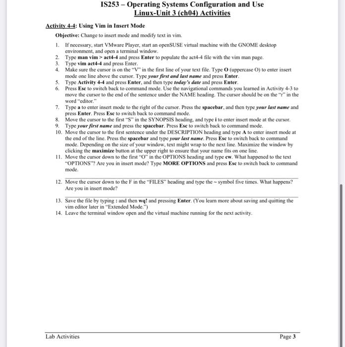 Solved Activity 4-1: Exploring the KWrite Text Editor | Chegg.com