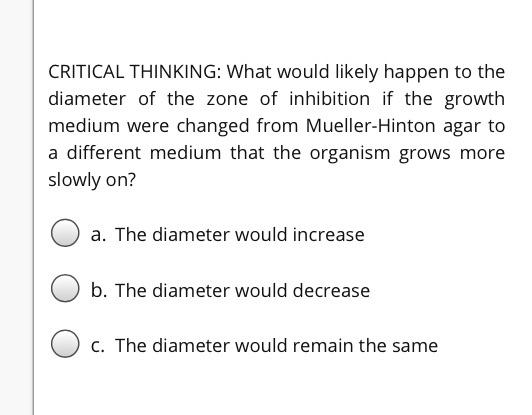 Solved In addition to inoculum density, there are several | Chegg.com