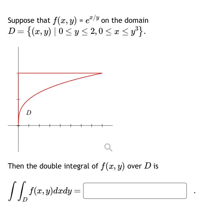 Solved Suppose that f(x,y)=exy ﻿on the domain | Chegg.com