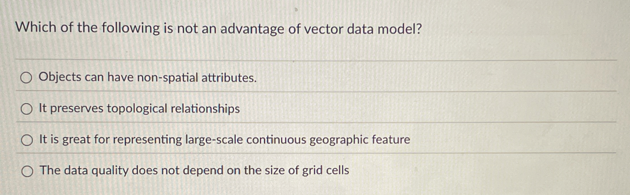 Solved Which of the following is not an advantage of vector | Chegg.com