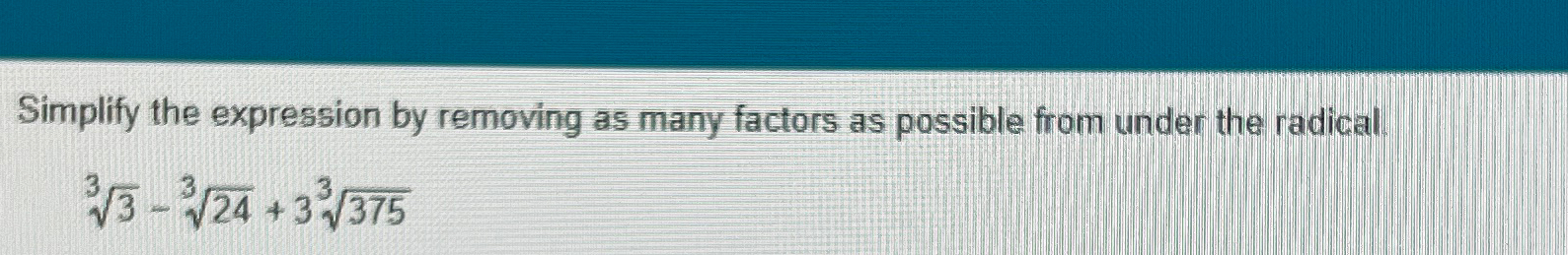Solved Simplify the expression by removing as many factors | Chegg.com