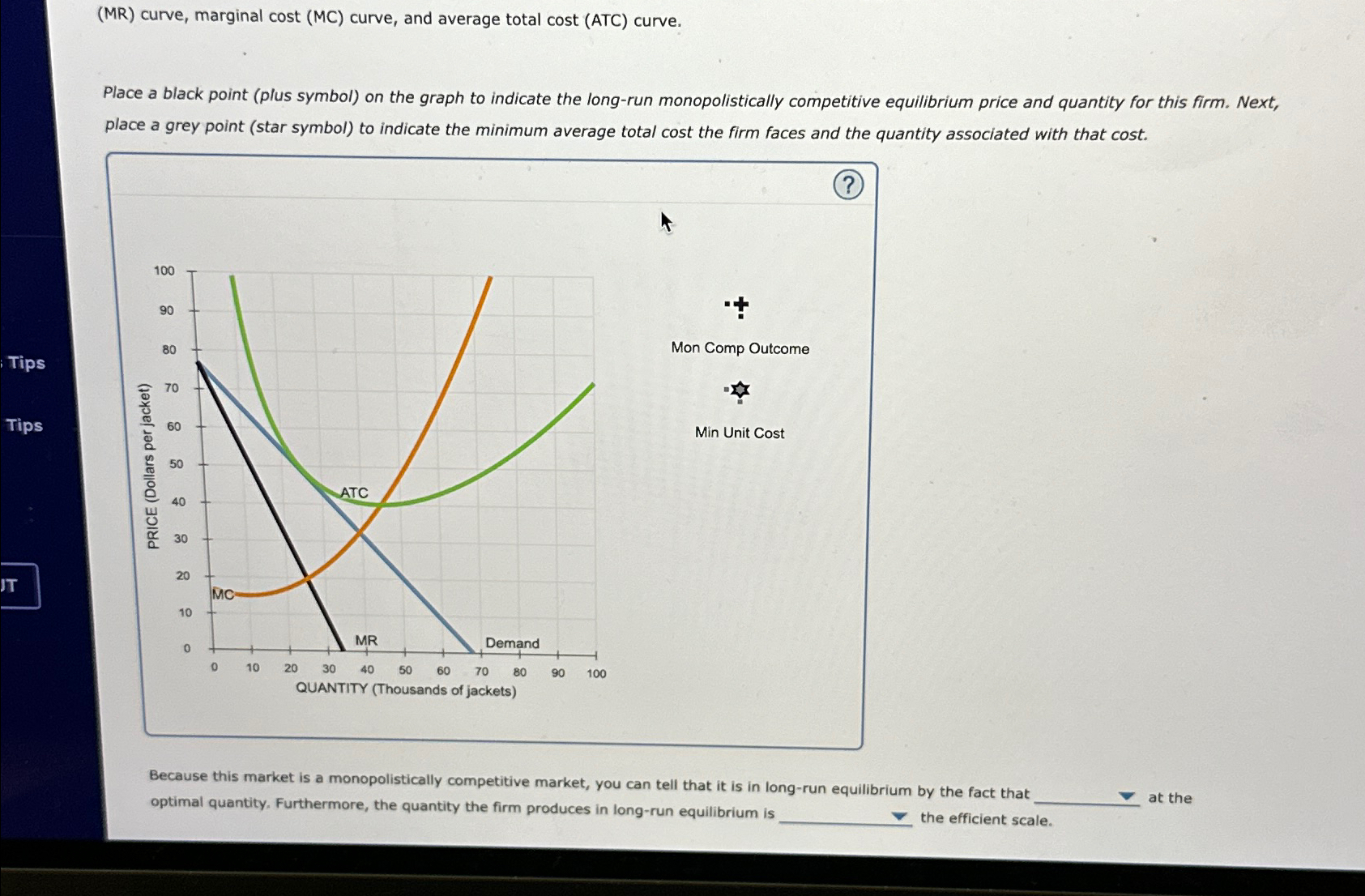 (MR) ﻿curve, marginal cost (MC) ﻿curve, and average | Chegg.com