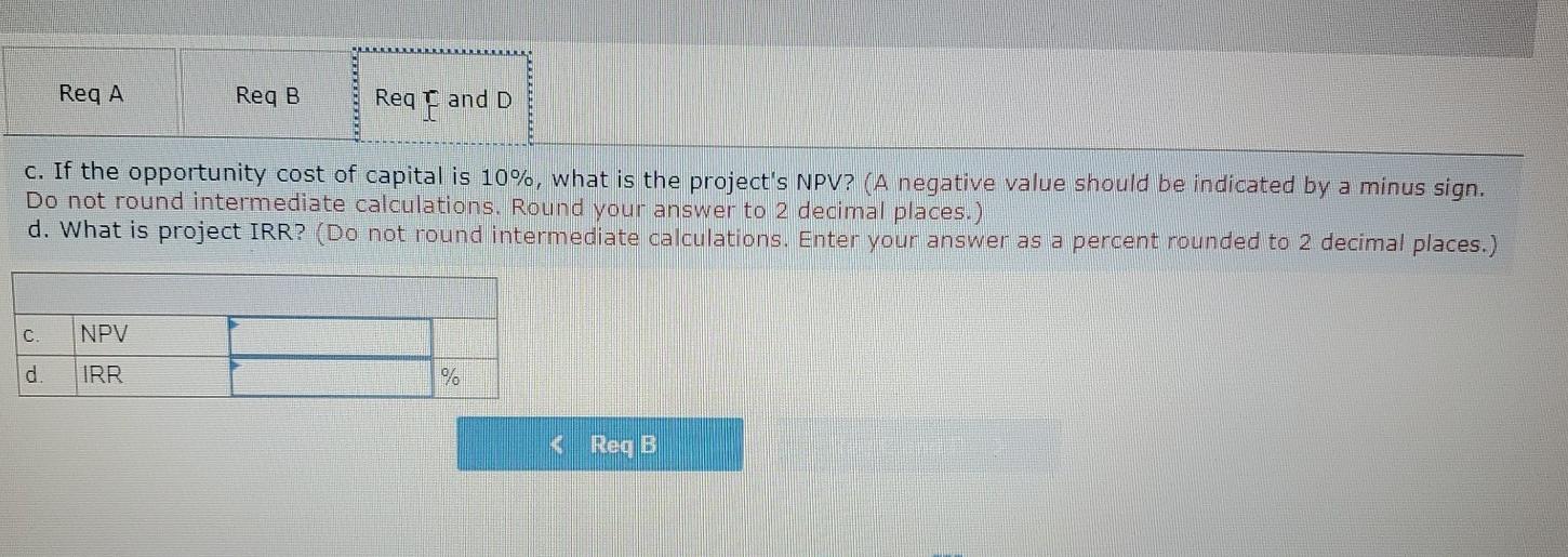 Required: a. What is the initial investment in the | Chegg.com