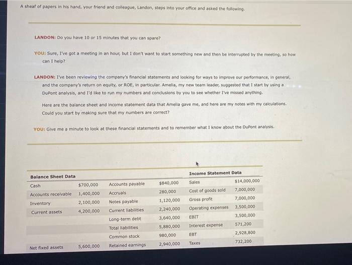 Solved A sheaf of papers in his hand, your friend and | Chegg.com