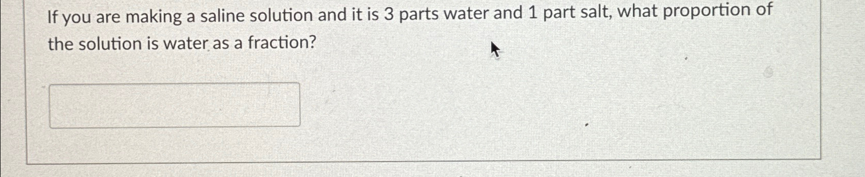 Solved If you are making a saline solution and it is 3 | Chegg.com