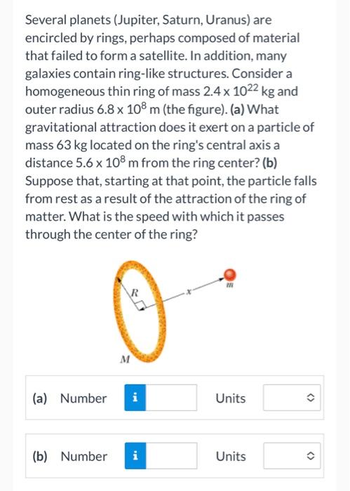 Solved Several planets (Jupiter, Saturn, Uranus) are | Chegg.com
