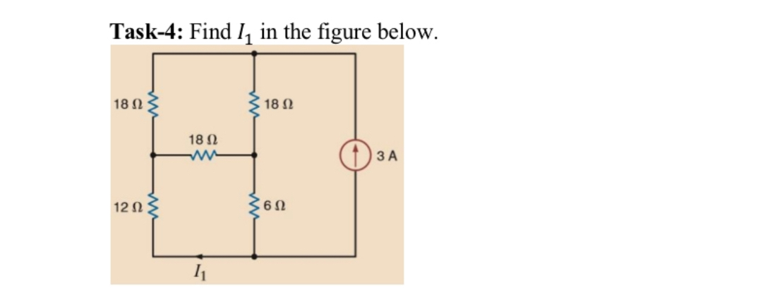 Solved Task-4: Find I1 ﻿in the figure below.Mesh current | Chegg.com