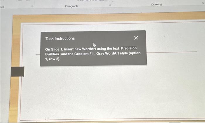 Solved Task Instructions On silde 1, Insert new WordArt | Chegg.com Solved Task Instructions On silde 1, Insert new WordArt | Chegg.com