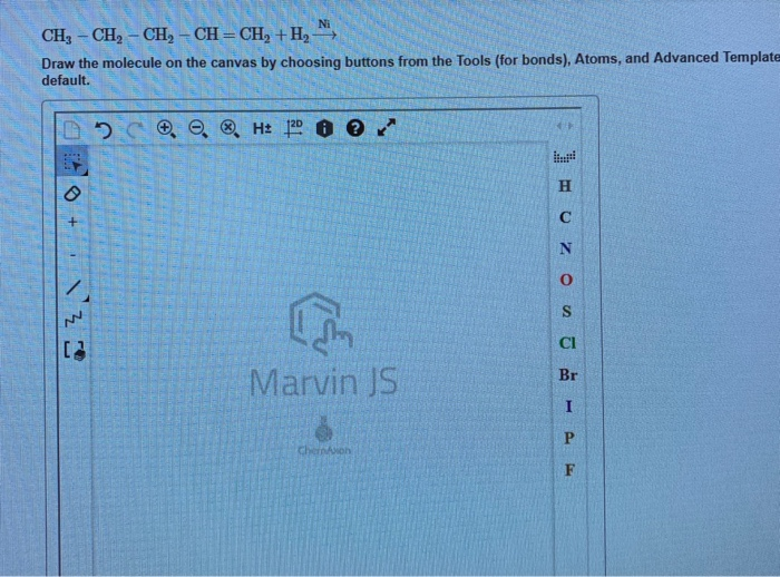 Solved + HOH Draw the molecule on the canvas by choosing | Chegg.com