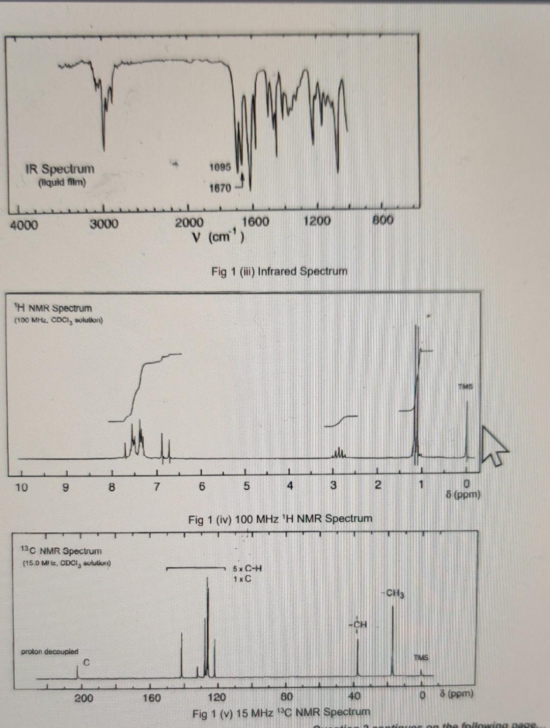 Solved Figure 1 shows (1) the 70eV electron impact mass | Chegg.com