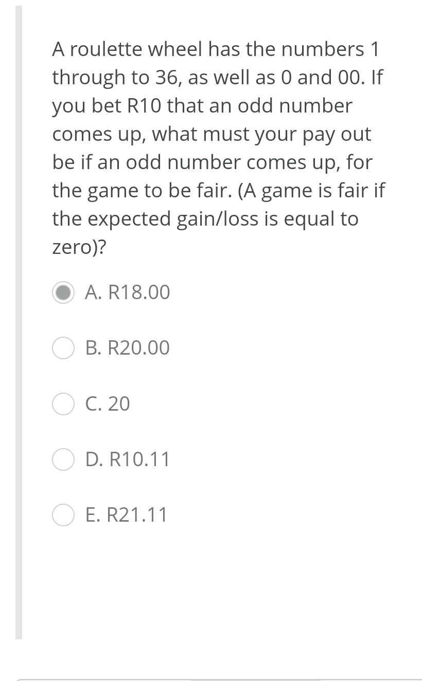 Solved A roulette wheel has the numbers 1 through to 36, as | Chegg.com
