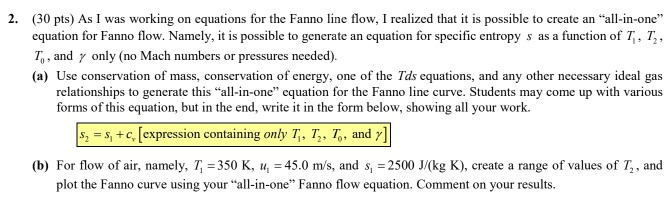 Solved 2. (30 pts) As I was working on equations for the | Chegg.com