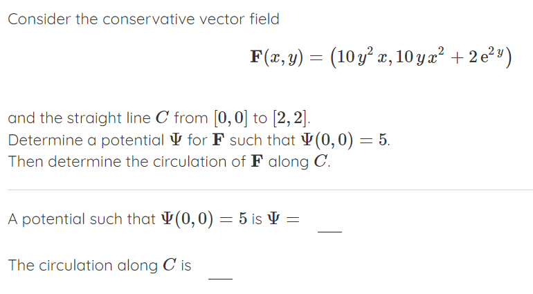 Solved Consider the conservative vector | Chegg.com