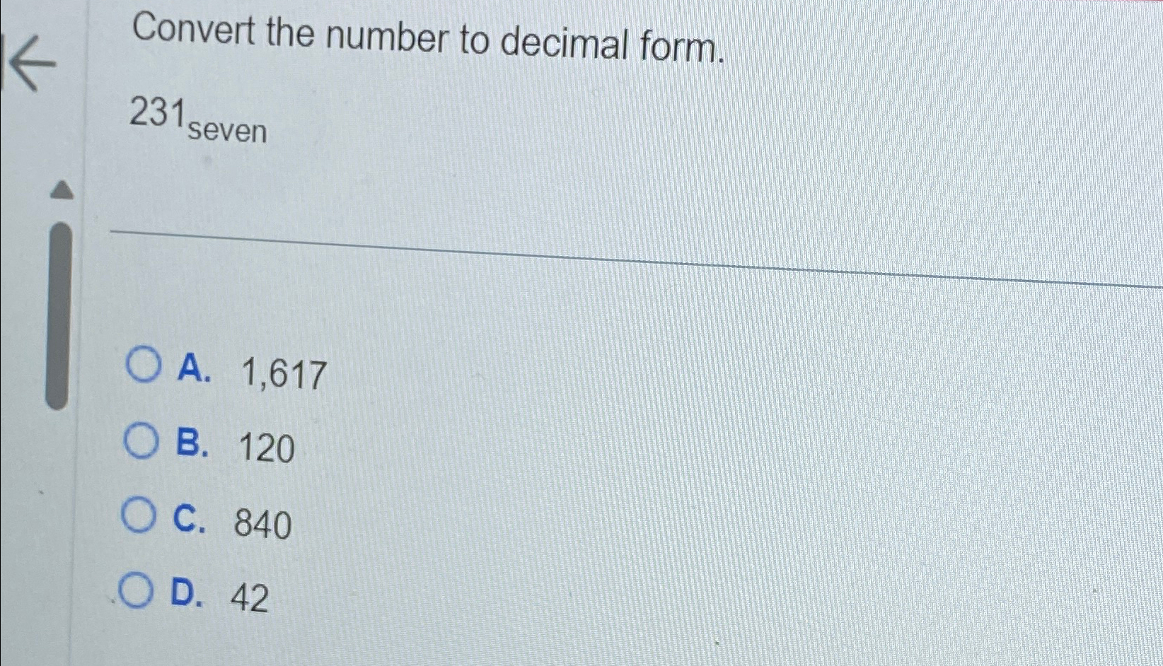 Solved Convert the number to decimal | Chegg.com