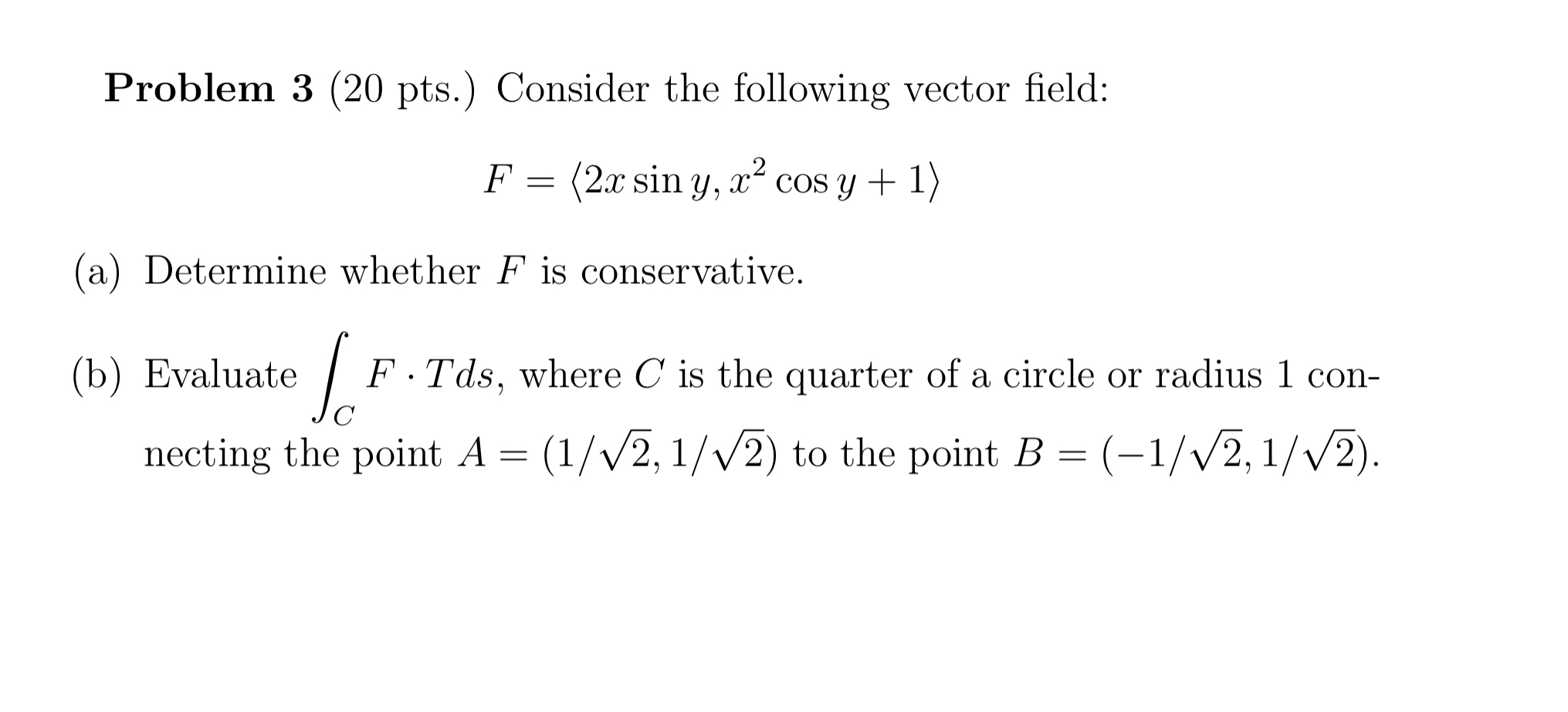 Solved Consider the following vector | Chegg.com