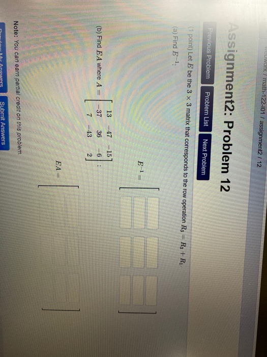 Solved ework/math-122-101 / assignment2 / 12 Assignment2: | Chegg.com