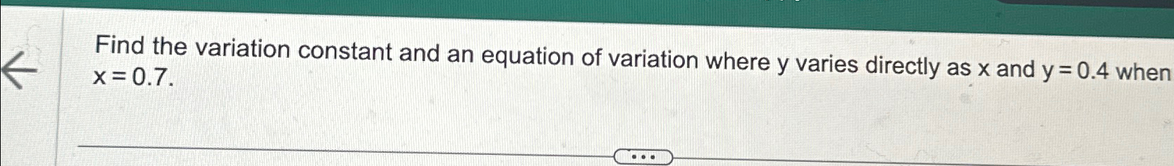 Solved Find the variation constant and an equation of | Chegg.com