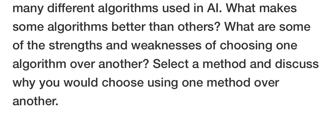 Solved What makes some algorithms better than others? What | Chegg.com