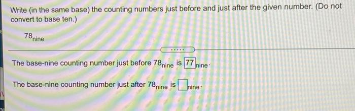 Solved Write (in the same base) the counting numbers just | Chegg.com