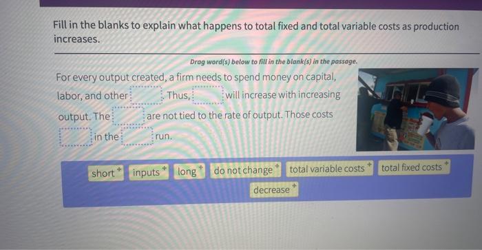 Solved Fill in the blanks to explain what happens to total | Chegg.com