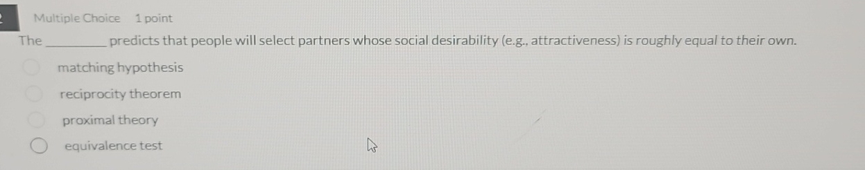 Solved Multiple Choice1 ﻿pointThe ﻿predicts that people | Chegg.com