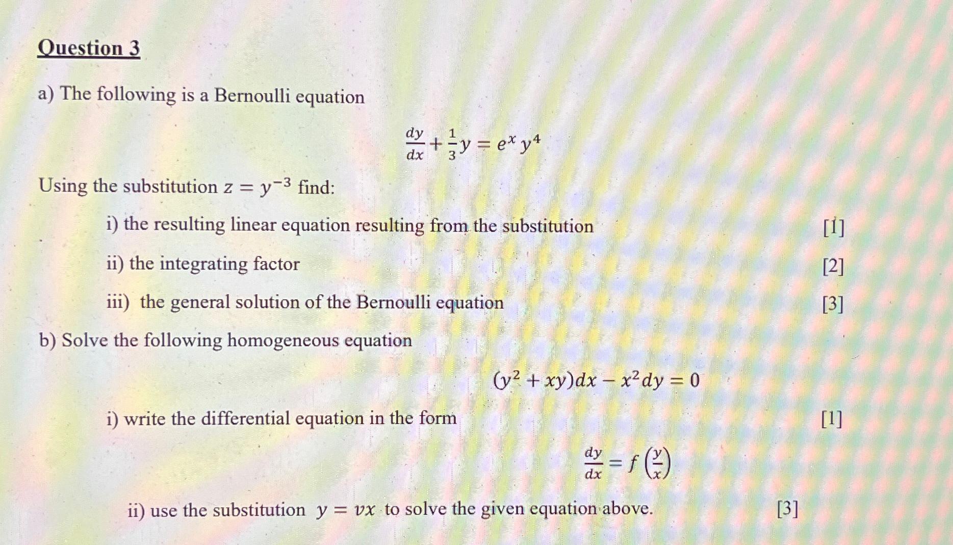 Solved Question 3a) ﻿The following is a Bernoulli | Chegg.com
