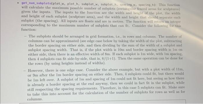 Solved Getnumsubplots Plotw Ploth Subplotw Subp 