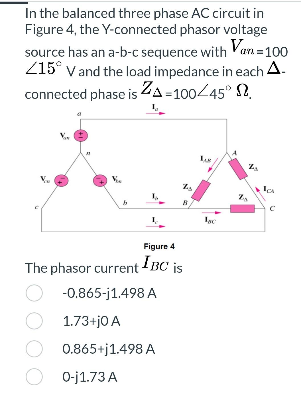 [Solved]: help please In the balanced three phase
