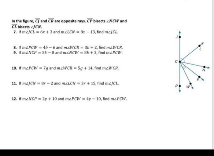 Solved In the figure, Cj and CR are opposite rays. CP | Chegg.com