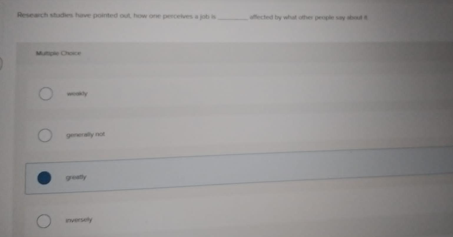 Solved Research studies have pointed out, how one perceives | Chegg.com
