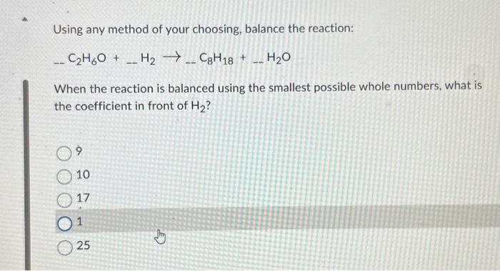 Solved Using any method of your choosing, balance the | Chegg.com