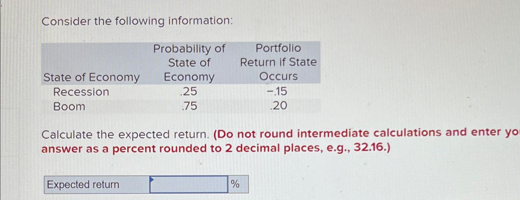 Solved Consider the following | Chegg.com