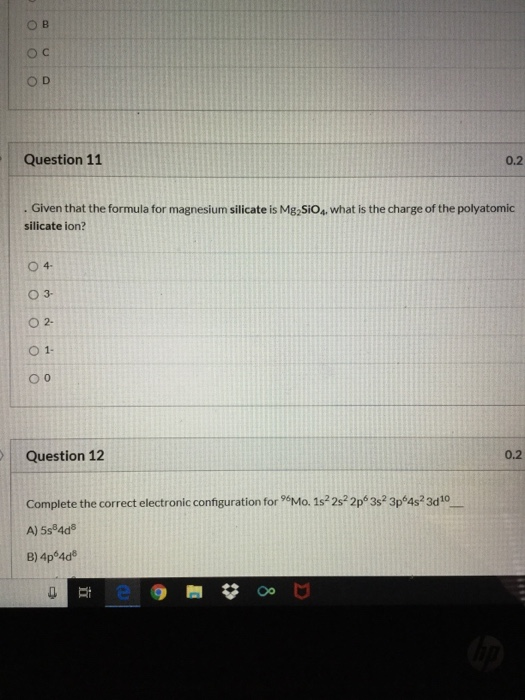 Solved оооо Question 11 0.2 . Given that the formula for | Chegg.com