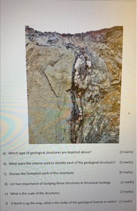 Solved a) Which type of geological structures are depicted | Chegg.com