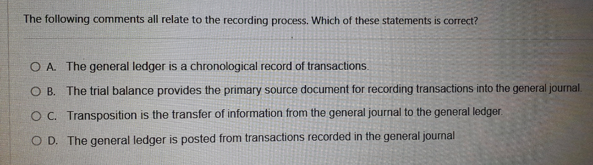 Solved The following comments all relate to the recording | Chegg.com