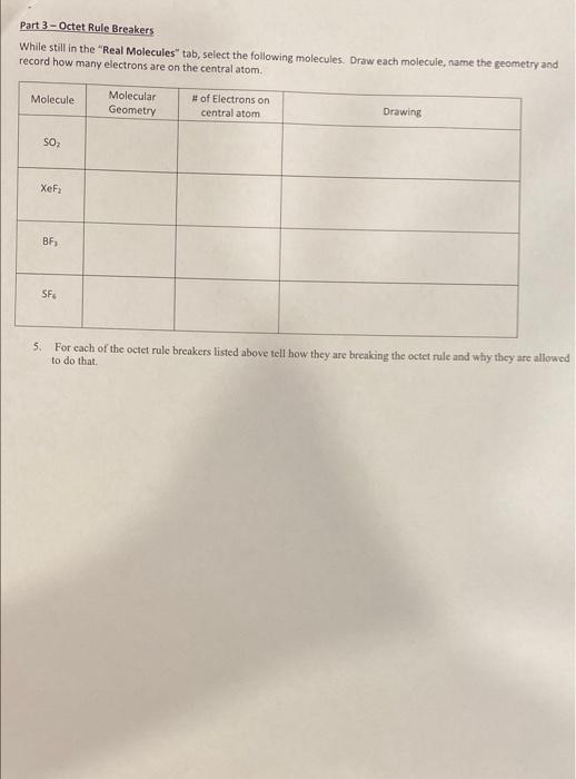 Solved Virtual Lab 3: Molecular Geometry & VSEPR Theory | Chegg.com