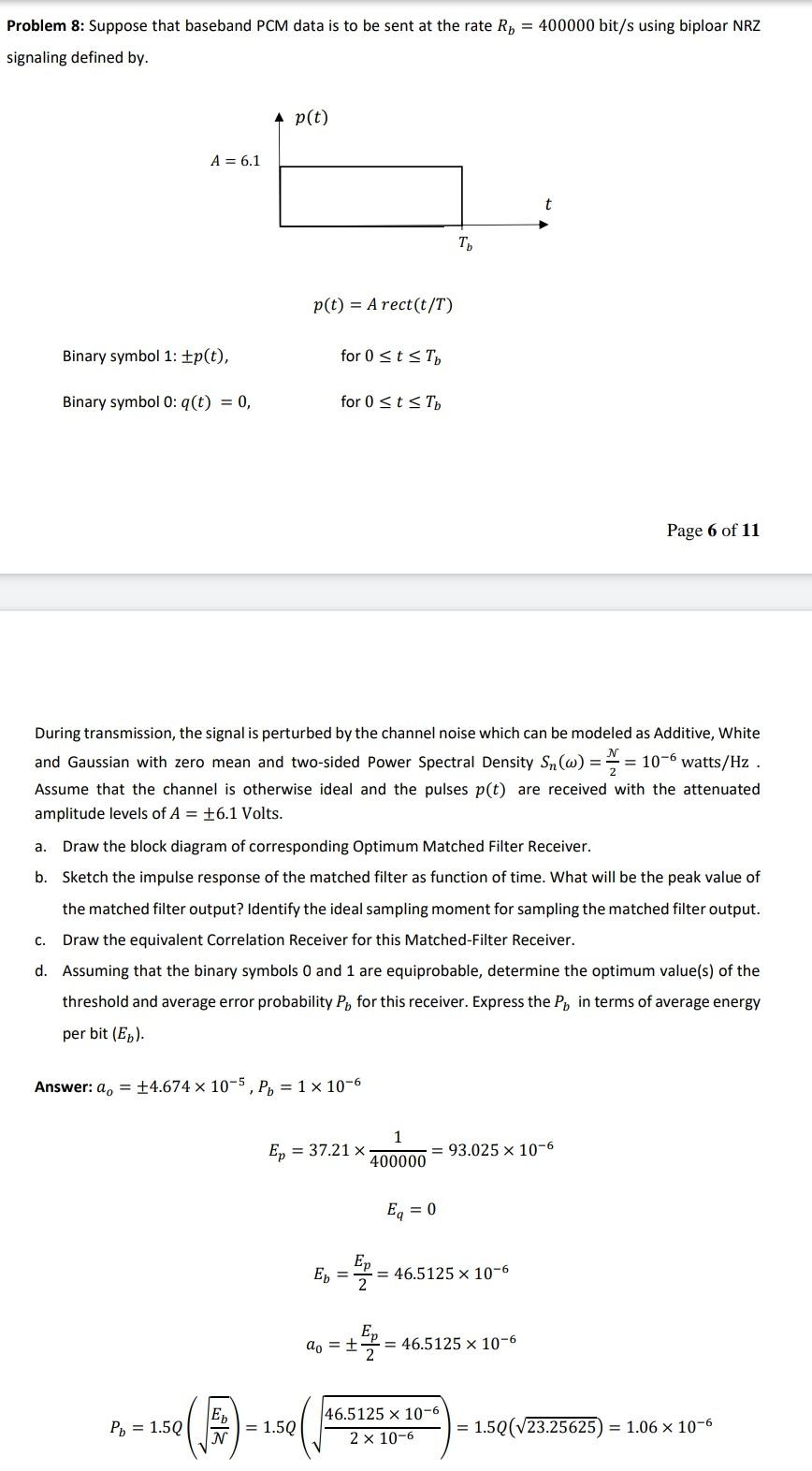 Solved Principles of Communication Systems **Binary | Chegg.com