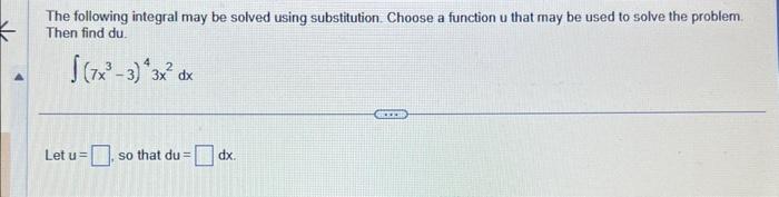 Solved The following integral may be solved using | Chegg.com