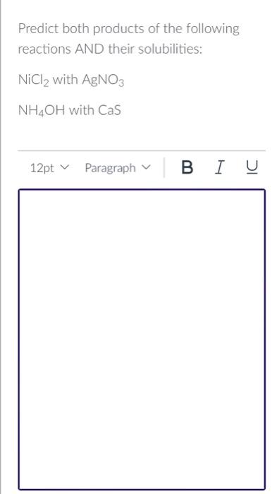 Solved Predict both products of the following reactions AND | Chegg.com